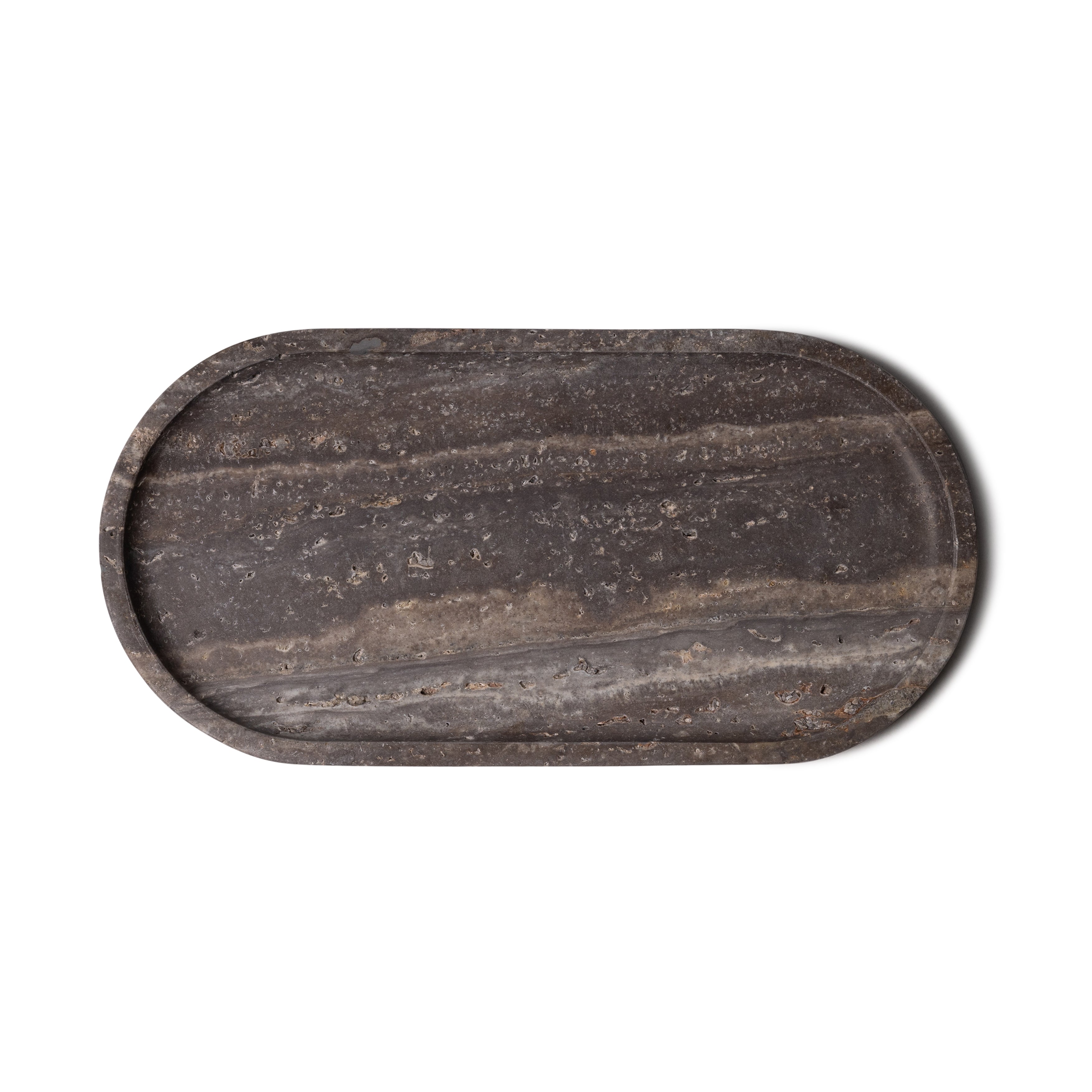 Titanium travertine tray ovaal 30x15cm – MOOISA
