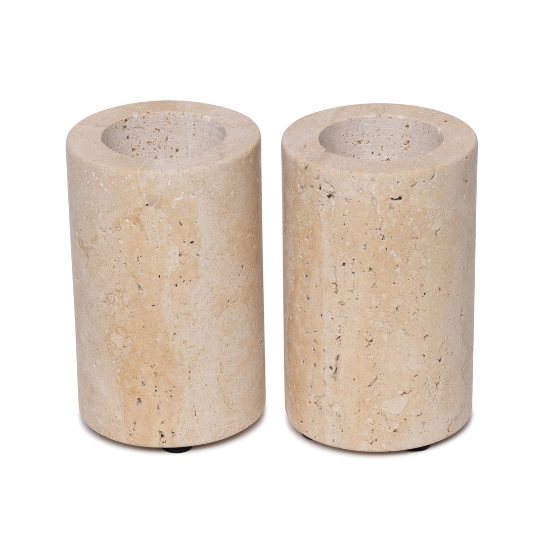 Travertine tea light holder L Ø6x10cm – MOOISA